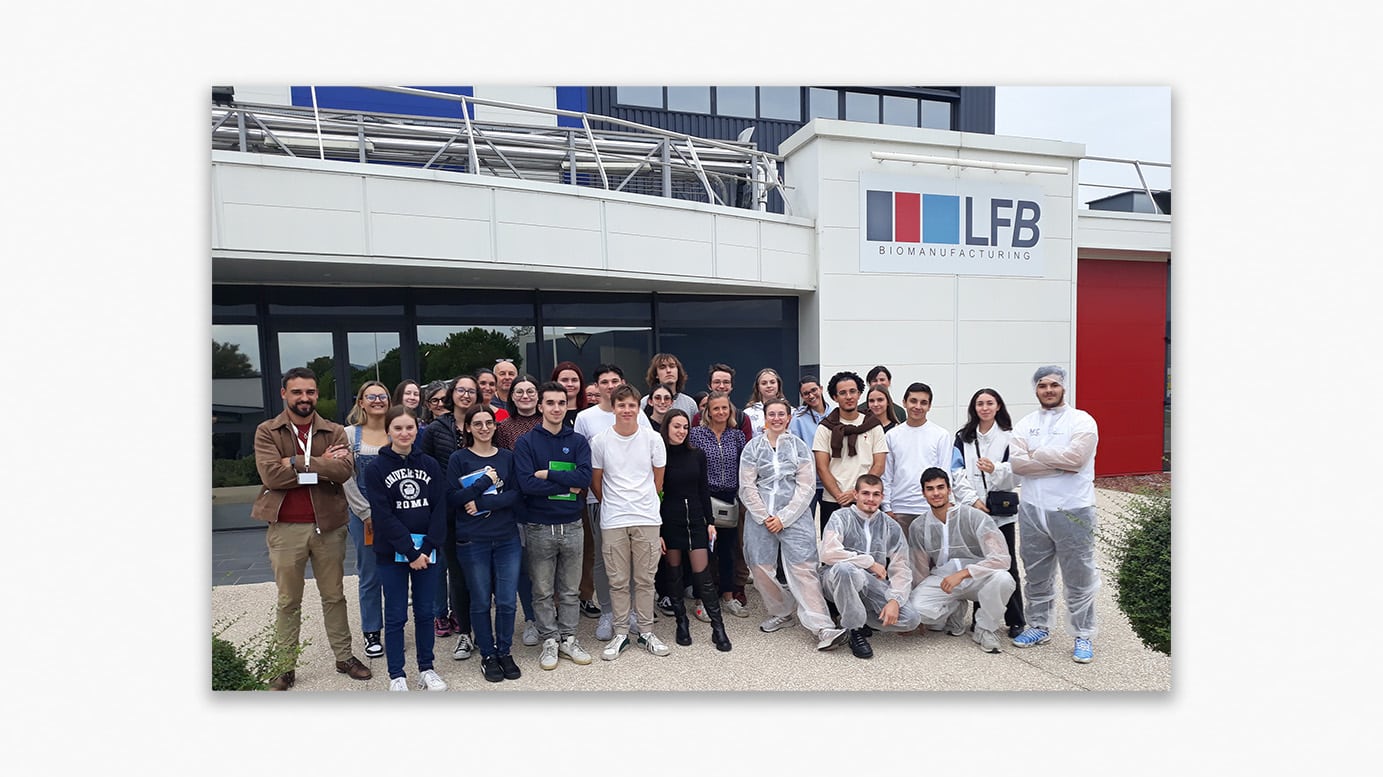 Visit by students in a Biotechnology BTS programme in Nîmes – LFB ...